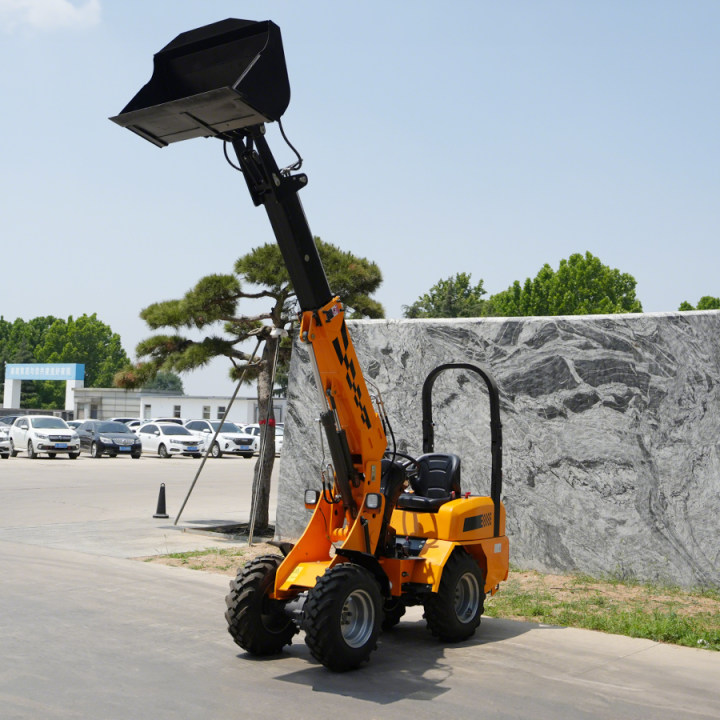Free Shipping Telescopic Mini Diesel Wheel Loader Factory Area Wheel ...