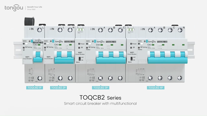 API TO-QCB2 Tuya 1P MCB Zigbee Power Metering Smart Life