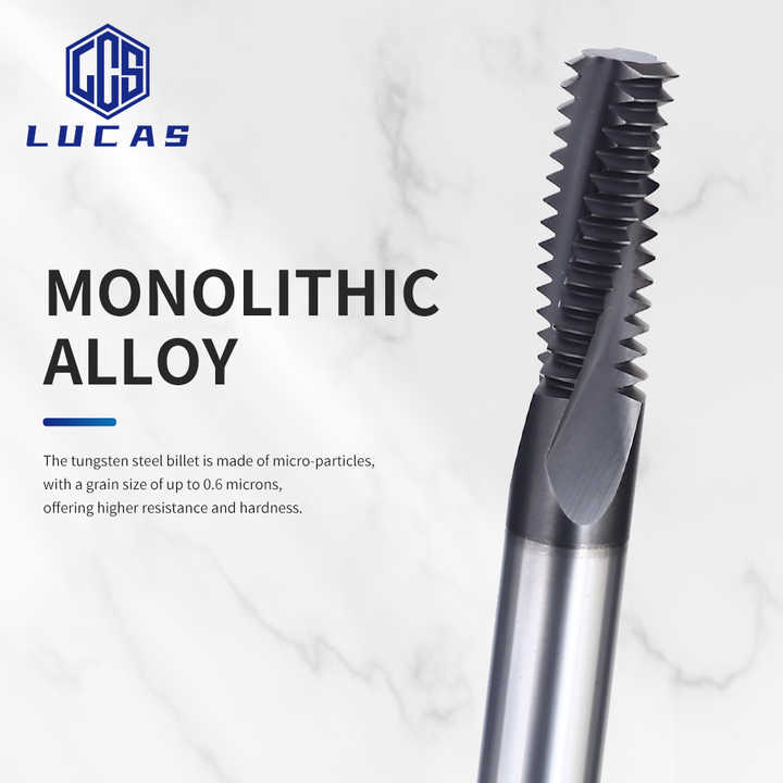 Lucas Tools CNC M3-M24 Tungsten Carbide Thread Milling Cutter Full ...