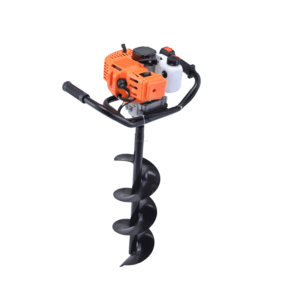 42cc 2-Stroke Earth Auger 8500 RPM 1750W Gasoline Powered Earth Auger ...