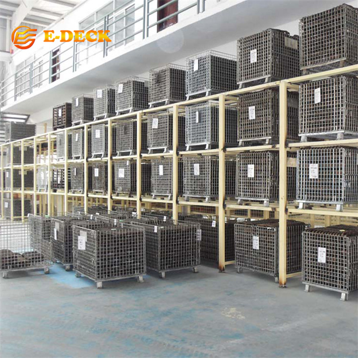 Stackable Metal Mesh Containers for Heavy Duty Storage