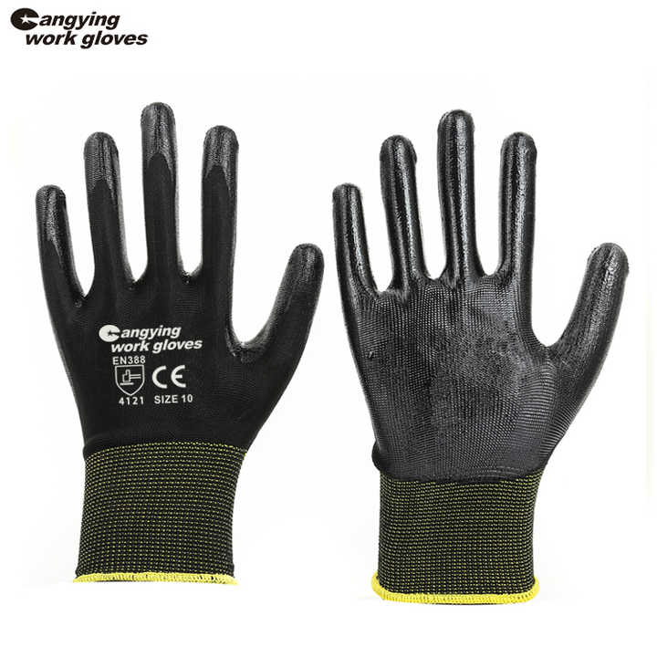 CHUANGYING Cut Resistant Mechanical Work Concrete Glove Safety Black ...