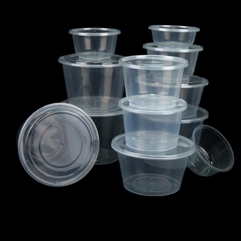 Disposable Plastic Food Container Bowl Hot Sales Disposable Round Food ...