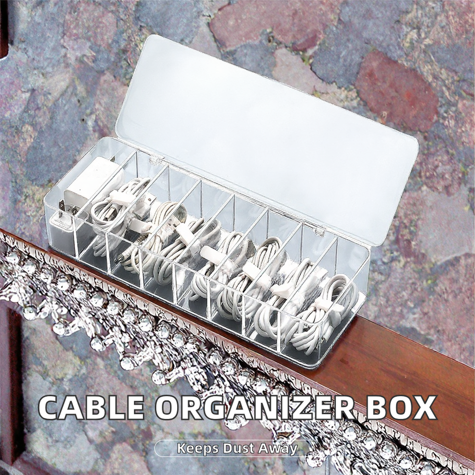 Dustproof Office Organizer Cable Management Box for Desktop ...