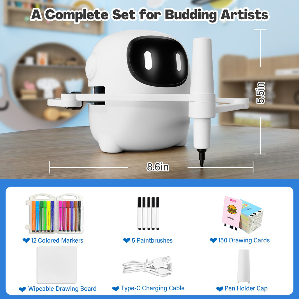HMJ New Toys 2026 CE CPC Robot Painting Automatic Pen Drawing Robot ...