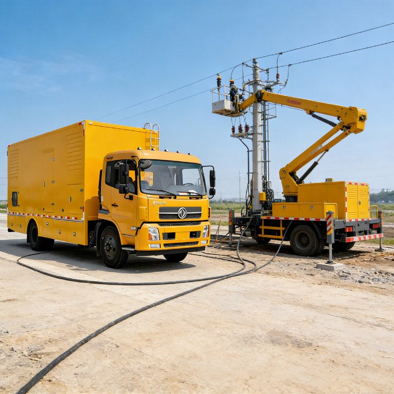 T0yota 4x2 250kw Mobile Diesel Generator Truck for Large Construction ...