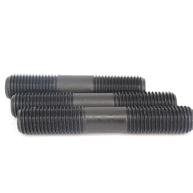 High Strength Grade 8.8 Black Oxidized Double Thread Stud Bolts ...