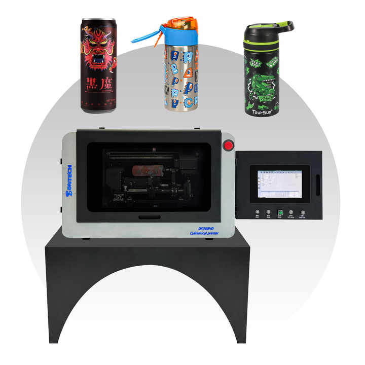 360 Degree Rotate Printing Inkjet UV Printer Rotary Cylinder Bottle ...