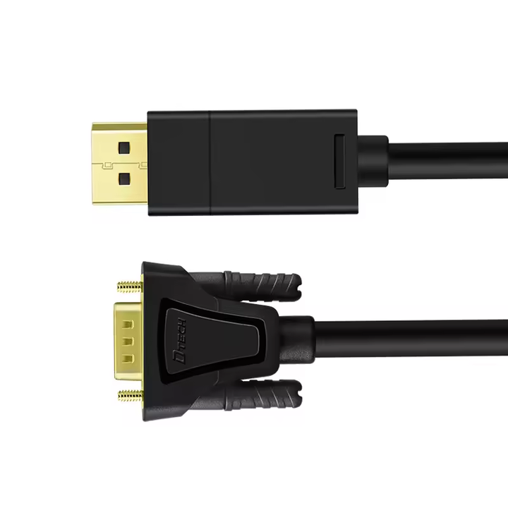 DTECH Gold Plated Displayport Cable DP to 15 Pin VGA Video Audio Cable ...