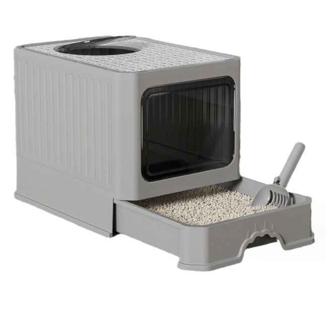 Wholesale Semi Automatic Large Fully Enclosed Cat Litter Box Double ...