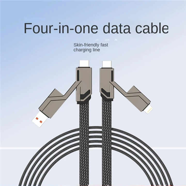 Metal 4 In 1 USB Fast Charging Cable For Xiaomi Huawei Samsung Apple ...