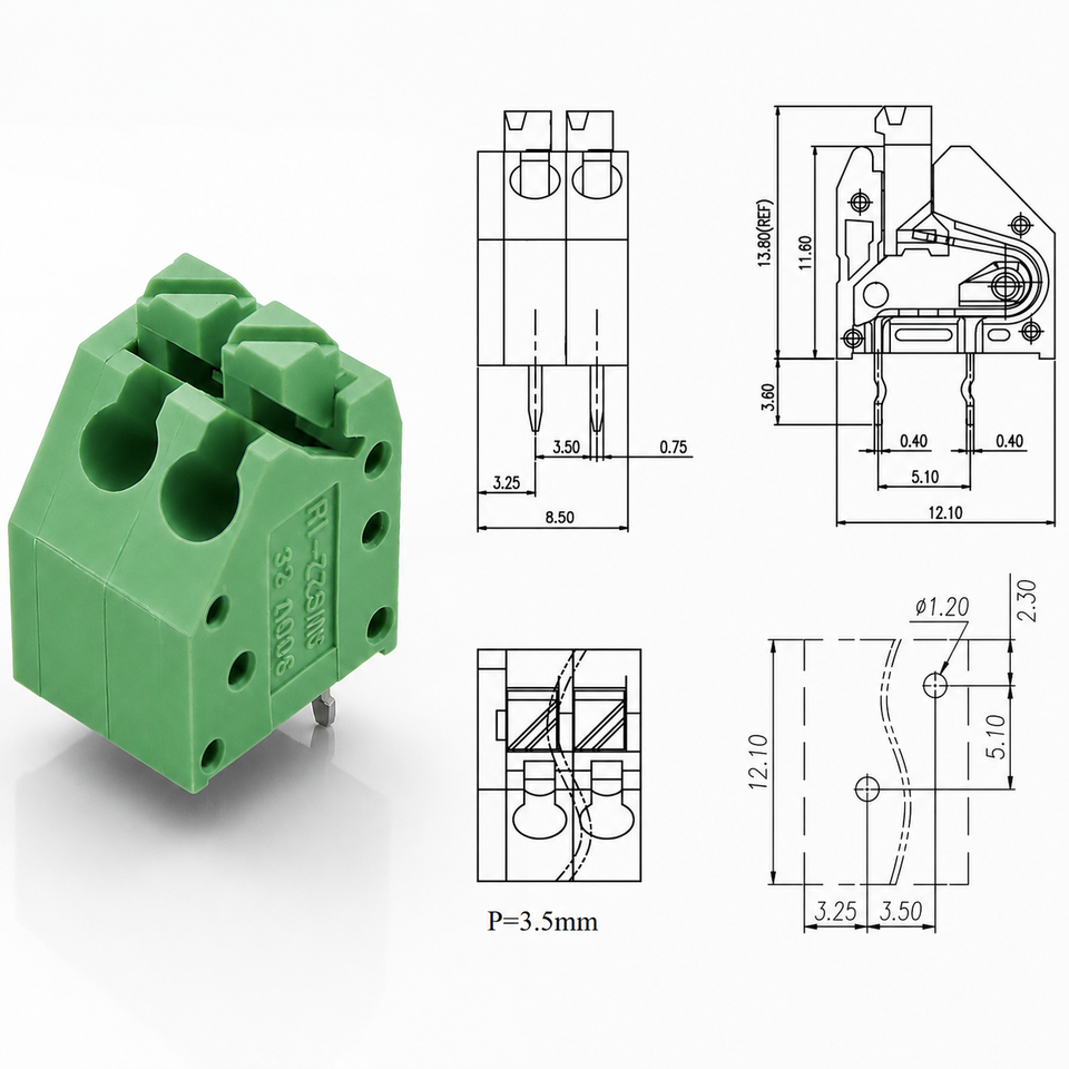 AOSI Substitute PTSA 1,5/ 2-3,5-Z - PCB Connector 1985195 PCB terminal ...