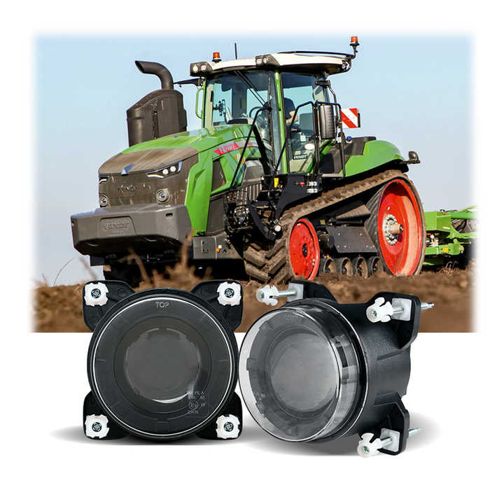 3.5-Inch Black LED Headlights Fits for Fendt Tractors 922 924 927 Round ...