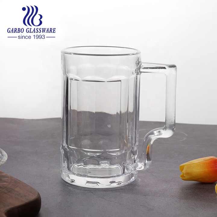 Luxury Large Glass Beer Mugs with Handle - Perfect for Pubs