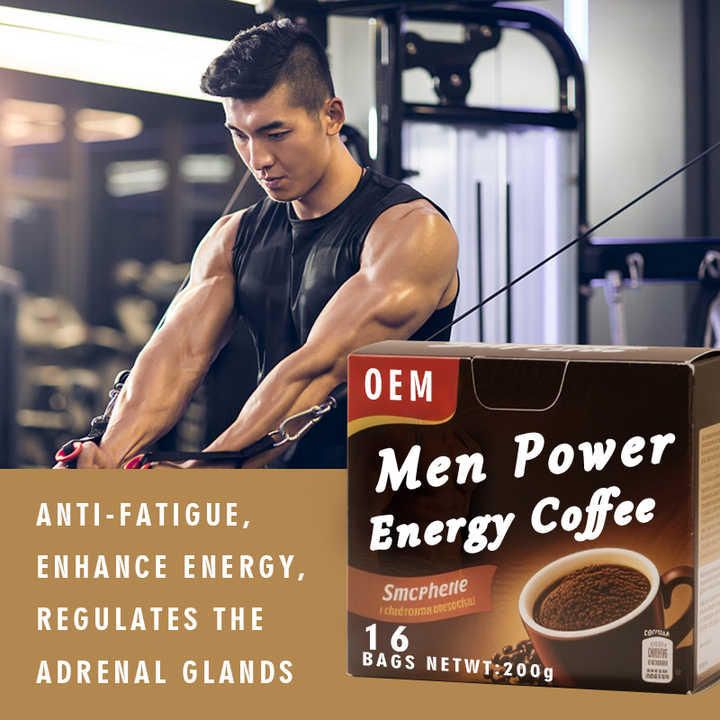 Private Label Man X Power Enhances Man Instant Energy Coffee Maca Black ...