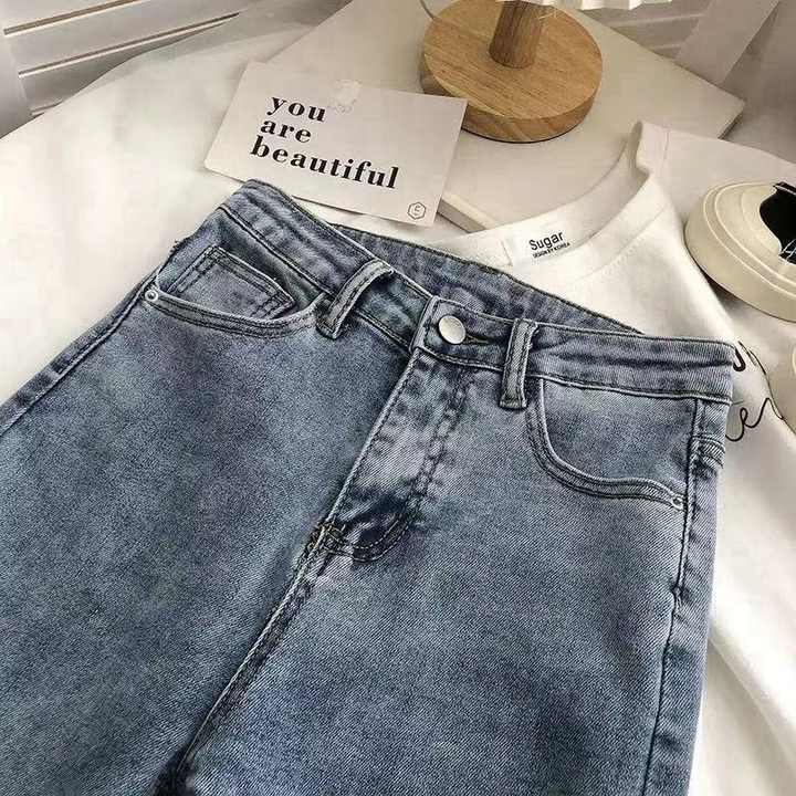 ZHEZHE Hot Sell Latest Design Stretchy Denim Jeans Women Flared Pants ...
