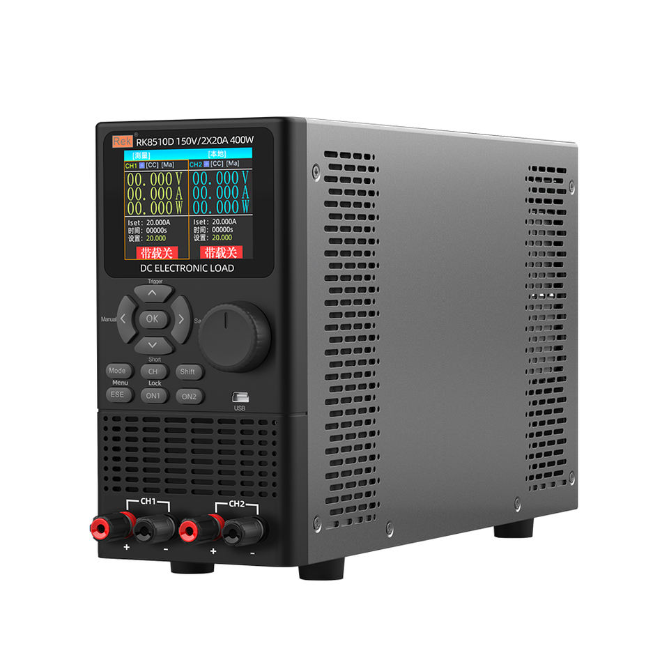 ReK Electronic Load RK8510D Dual-channel 0-150V, 0-20A, 200W, RS232 ...