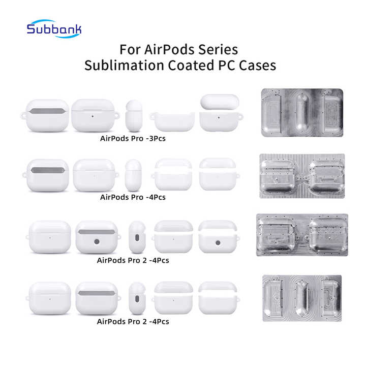 Prosub 3D Sublimation Mold Custom for Airpods Pro 4 Pcs Case Molds ...
