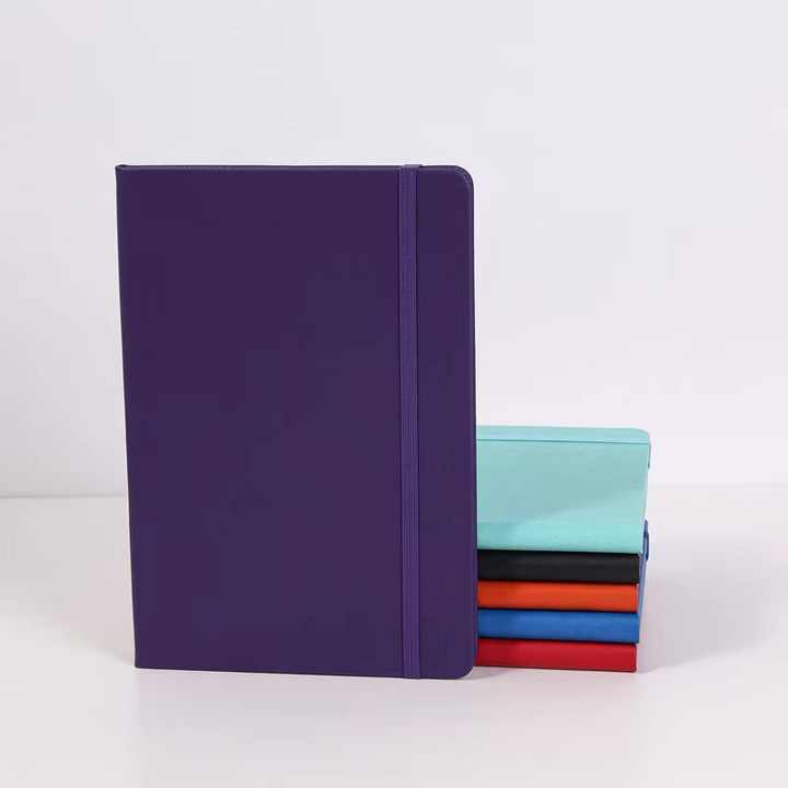 Wholesale A5 Hard Leather Elastic Garter Strap Simple Diary PU Leather ...