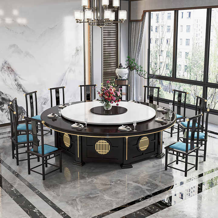 Hotel Electric Round Dining Table - Luxury & Convenience