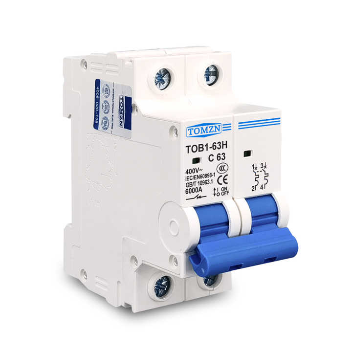 2P 400V~ 50HZ/60HZ Circuit Breaker AC MCB Safety Breaker C Type ...