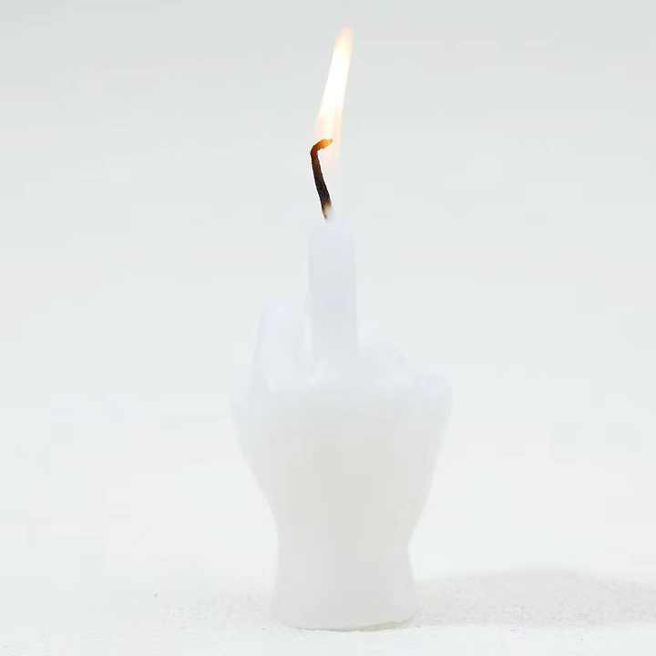 Middle Finger Shape Candles Creative Spoof Despise Gesture Aromatherapy ...