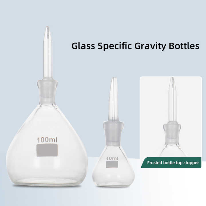 Glass Density Bottle Specific Gravity Bottle With Thermometer Lab ...
