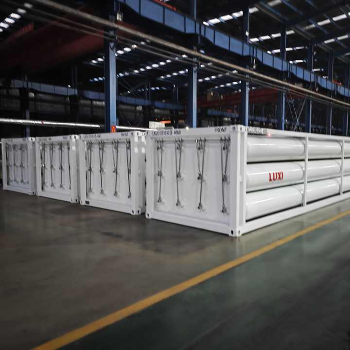 High Pressure CNG Compressed Gas Jumbo Tube Skid Container