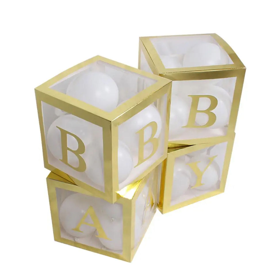 Gold Transparent Balloon Box With Letter Custom Acrylic Party ...
