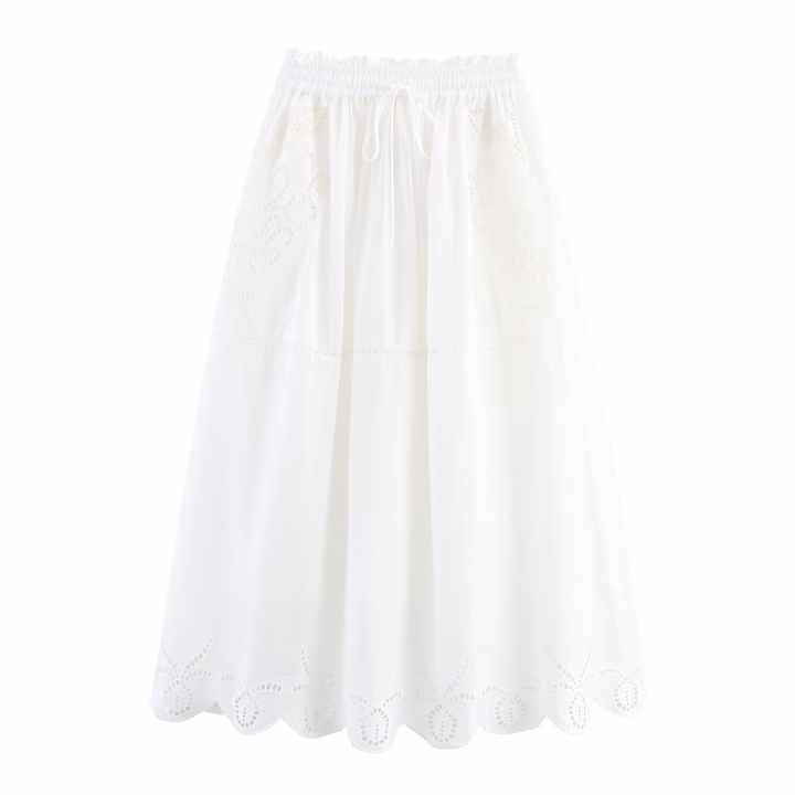 KAR&OT ZA 2025 Autumn New Fashion All-match Solid Color Embroidered Bow ...