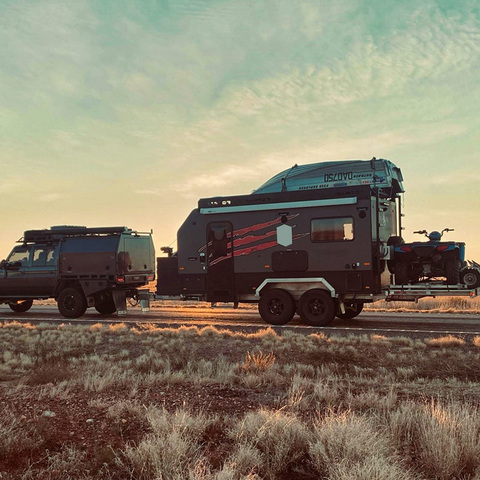 Expedition Truck Bed Camper Trailer Caravan with Slide-Out Kitchen for ...