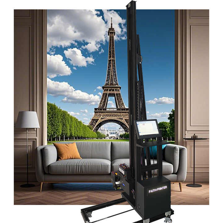 Wall Printer CMYK+W UV Ink - 3D Vertical Printing Machine