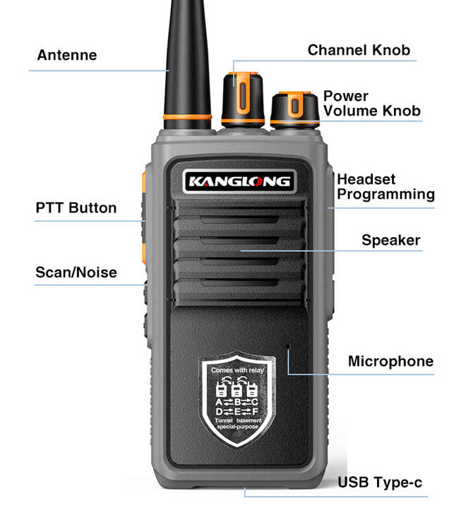 kanglong Uhf Transfer Function Repeater Long Range Walkie-Talkie With ...