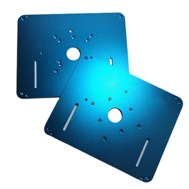 CNC Milled Anodized Blue Thick Aluminum Panel Faceplate Laser Cut ...