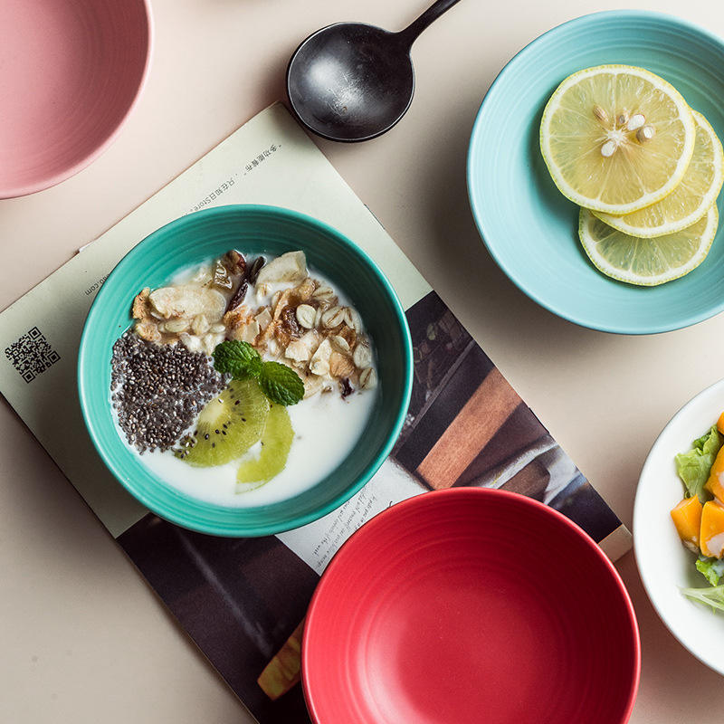 Jiale Nordic High Value Eco-Friendly Ceramic Bowls Home Salad Dessert ...