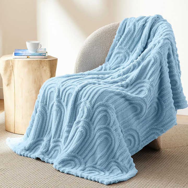 Factory Custom Winter Sherpa Throw Blanket for Couch Double Bed Fleece ...