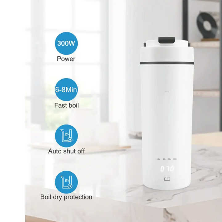 Portable Thermal Flask Stew Bottle Cup Mini Electric Kettle