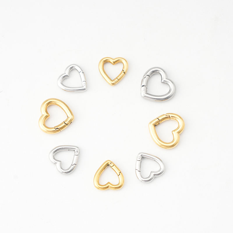 316 Stainless Steel Heart Shape Spring Coil for Bag Charm DIY Jewelry ...