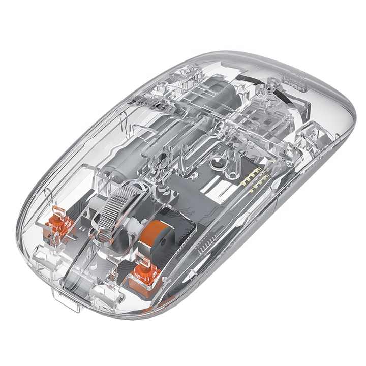 Rechargeable Transparent Color Cool Mouse DPI 800 1200 1600 Blue Tooth ...