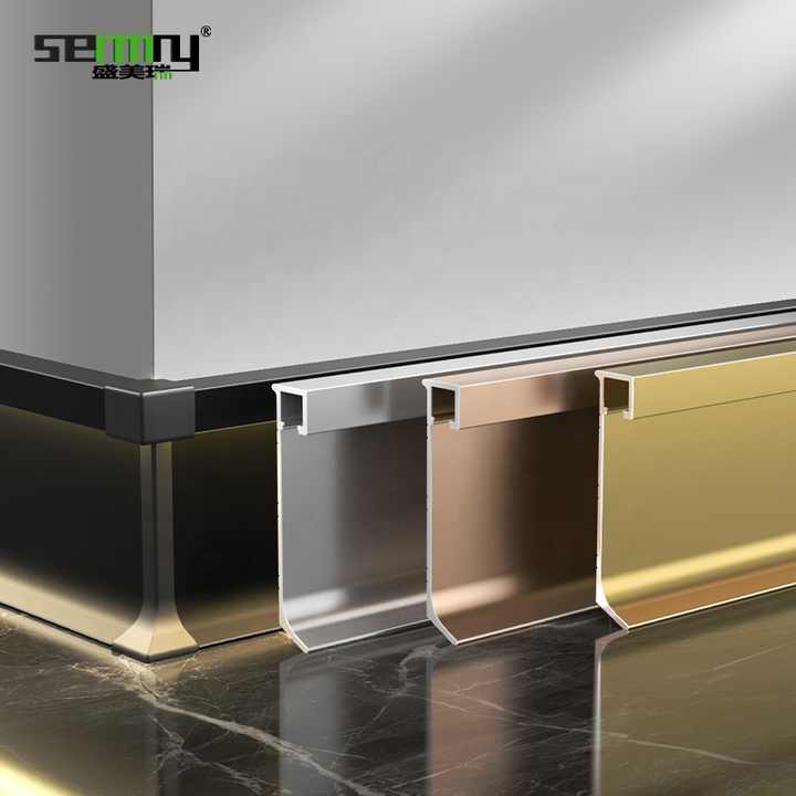 Aluminum Alloy Baseboard Surface Mounted Led Corner Line Hotel Metal ...
