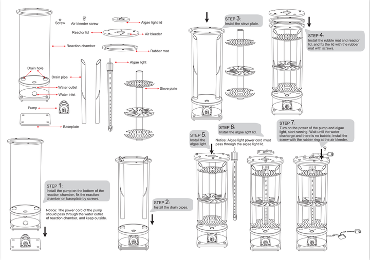 OEM Aquarium Algae Reactor - Sustainable Chlorella Growth