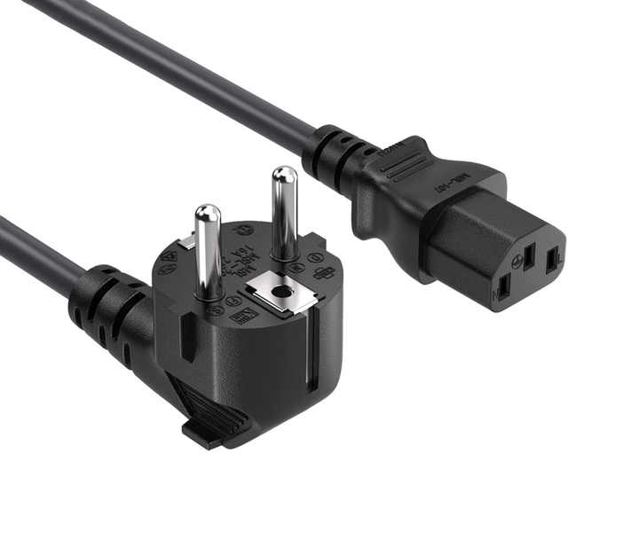 Europe Schuko CEE7/7 Plug to IEC C13 Power Cord Suitable for Use As a Europe PC Computer Power ...