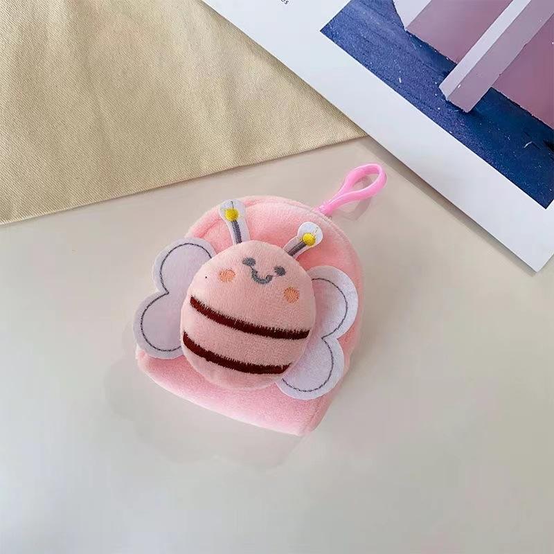 Adorable Little Girl Heart Honeybee Cartoon Mini Wallet Charm Cartoon ...