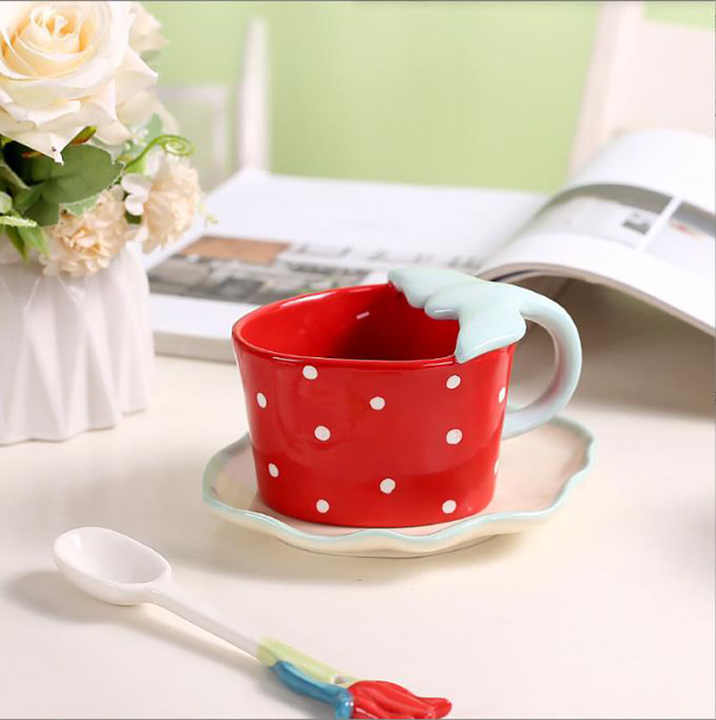 Creative Simple Fruit Breakfast Milk Ceramic Mug Exquisite Ins ...