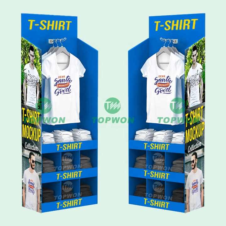 Custom Cardboard Cap Baseball Floor Pop Display Stand