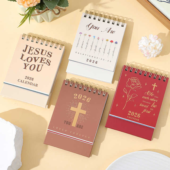 2026 Mini Bible Desktop Calendars - Small Religious Desk Planners for ...