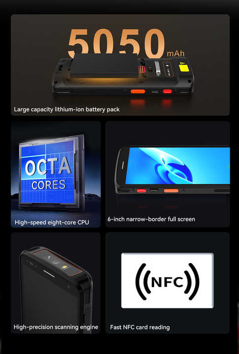 Effon HS20 Industrial IP67 Handheld Android 15 Intelligent Data ...