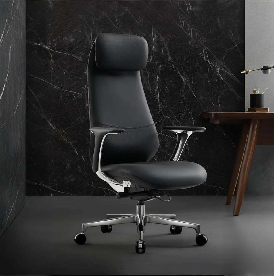 Custom High Back Manager Office Executive Ergonomic Leather Chair With ...