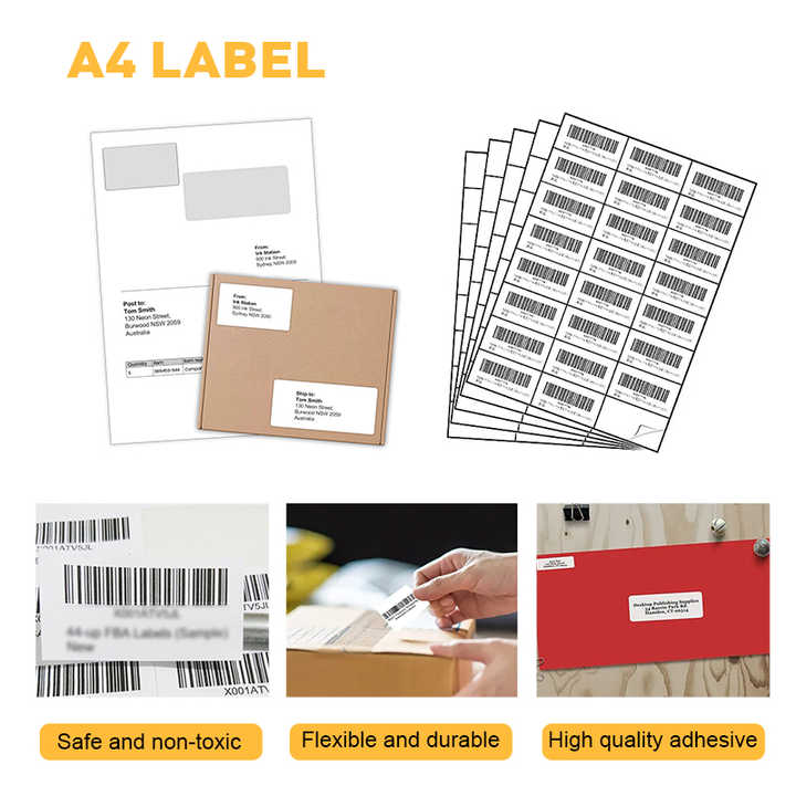 A4 Waterproof Label Printable Die Cut Address Self Adhesive Labels