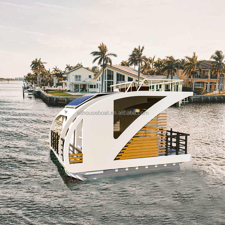 Luxury Aluminum Floating House Prefab Floating Container House ...